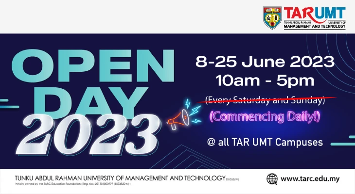 Join TAR UMT Open Day This 8 – 25 June 2023